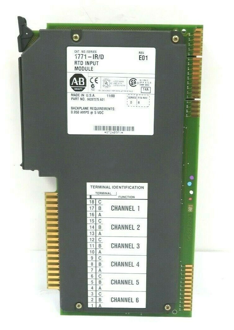 USED ALLEN BRADLEY 1771-IR/D RTD INPUT MODULE 1771IRD - SB Industrial ...