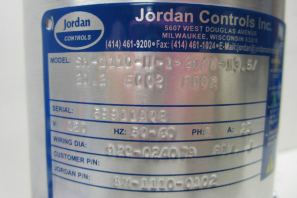 JORDAN CONTROLS SM-1110-N-1-20 ACTUATOR SM1110N120 - SB Industrial ...
