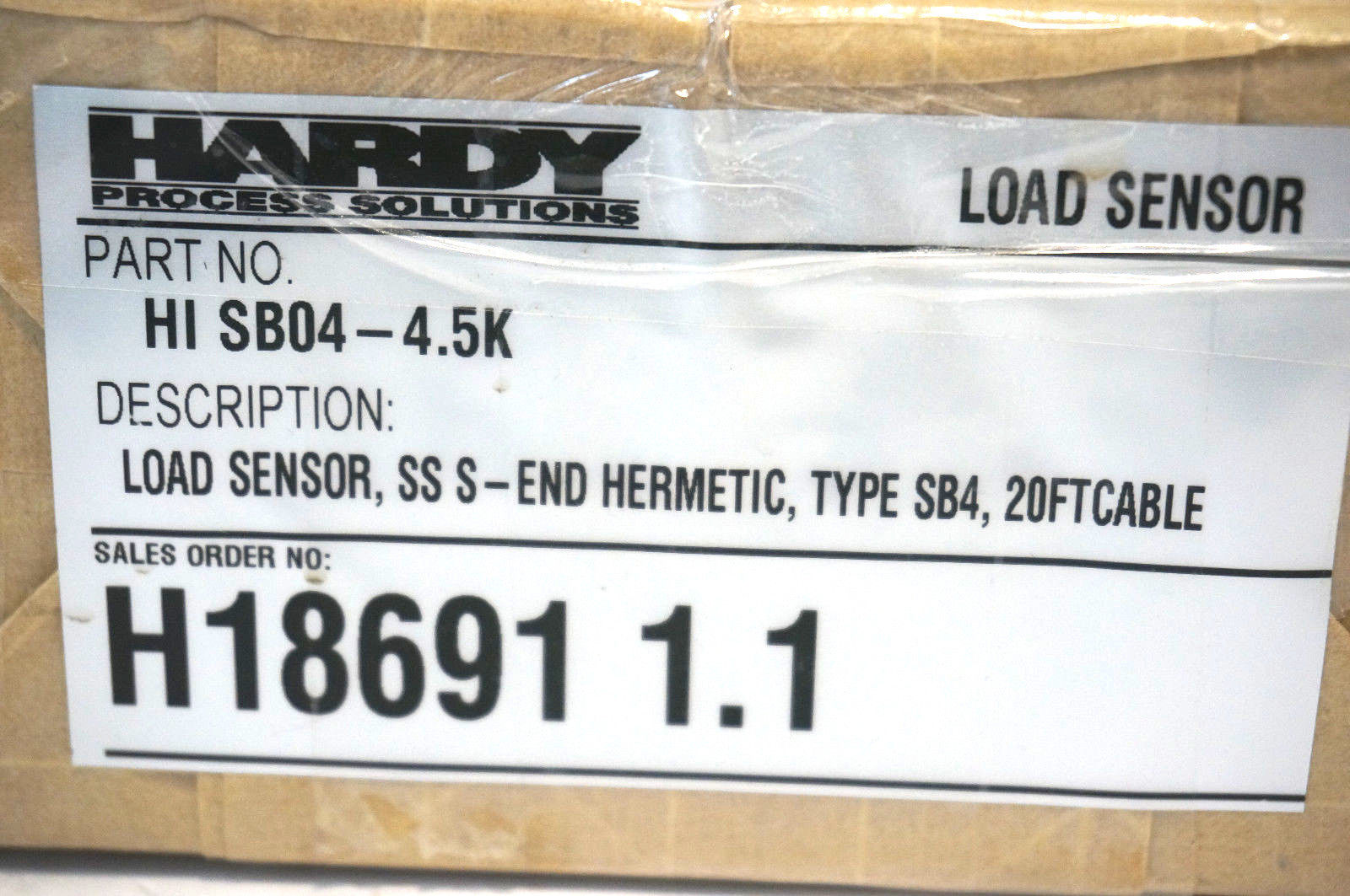 NEW SEALED HARDY HI SB04-4.5K LOAD SENSOR HISB0445K - SB Industrial ...