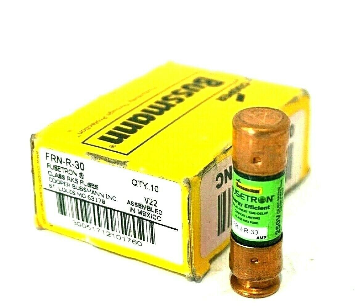 10 NEW BUSSMANN FRN-R-30 FUSES FRNR30 - SB Industrial Supply, Inc.