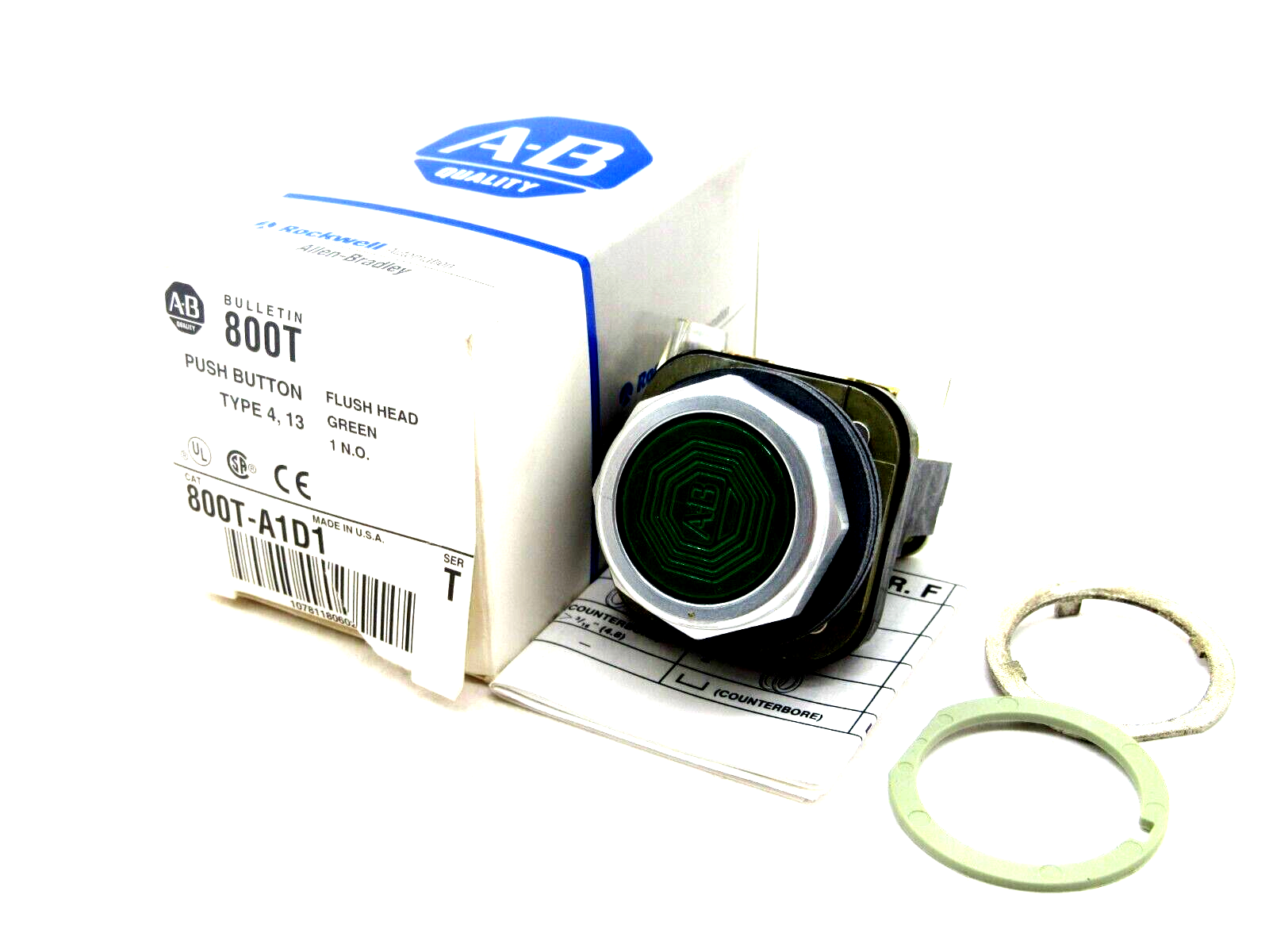 NEW ALLEN BRADLEY 800T-A1D1 PUSH BUTTON CONTACT SERIES T 800TA1D1 - SB ...