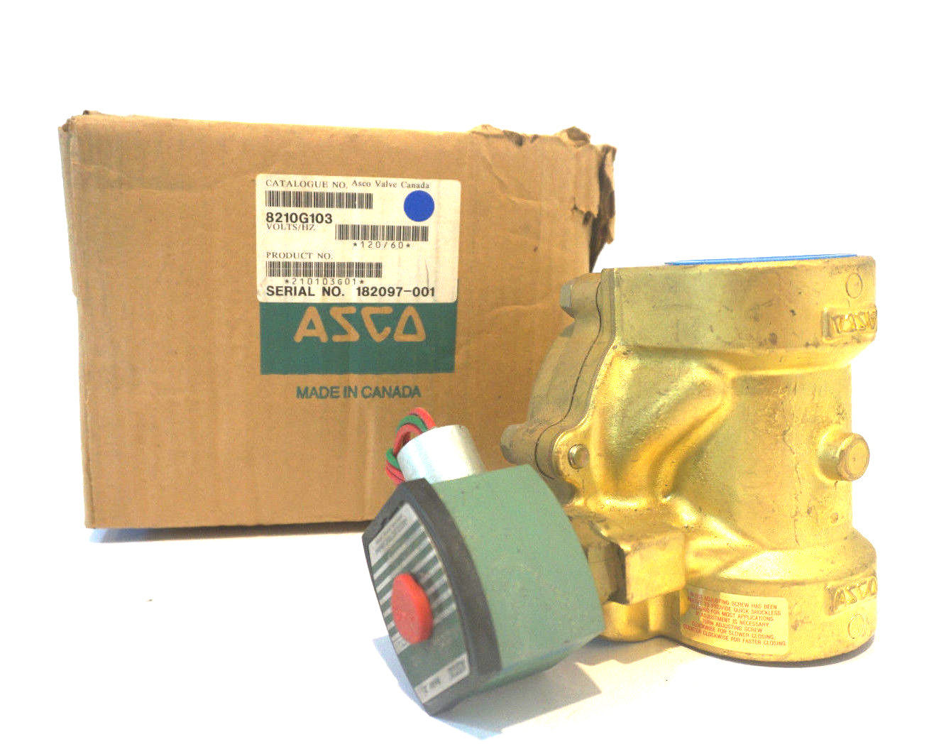 NEW ASCO 8210G103 SOLENOID VALVE - SB Industrial Supply, Inc.