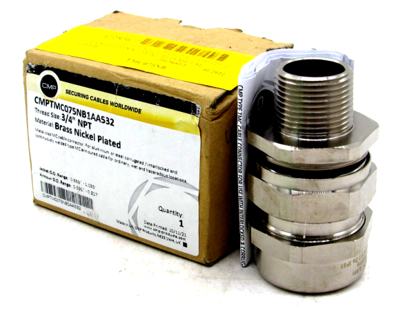 NEW CMP CMPTMC075A NB1AA532 CABLE CONNECTOR 3/4" - SB Industrial Supply ...