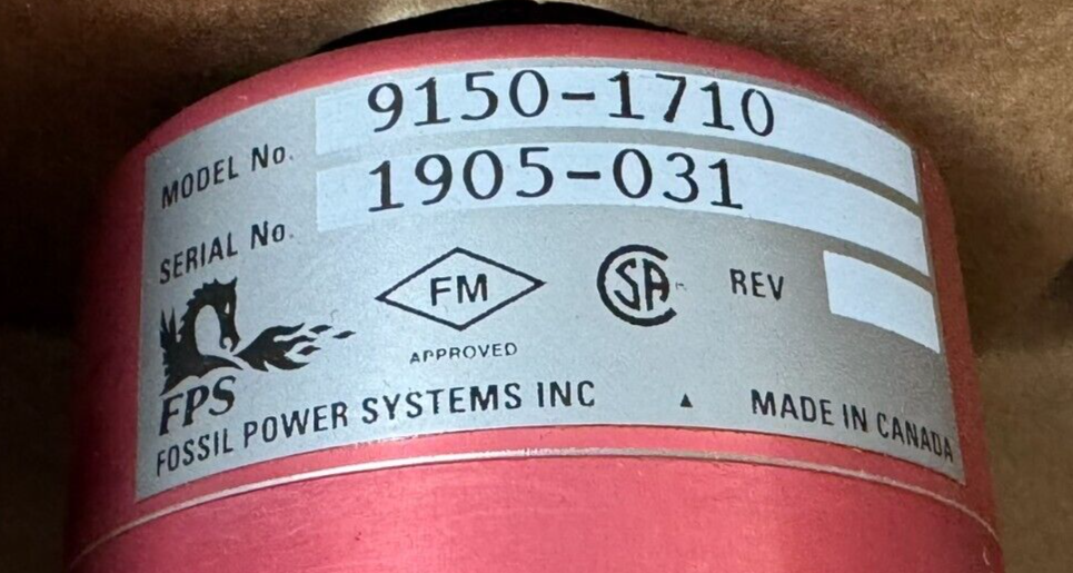 NEW FOSSIL POWER SYSTEMS 9150-1710 FLAME SCANNER W/ MOUNTING BASE - SB ...