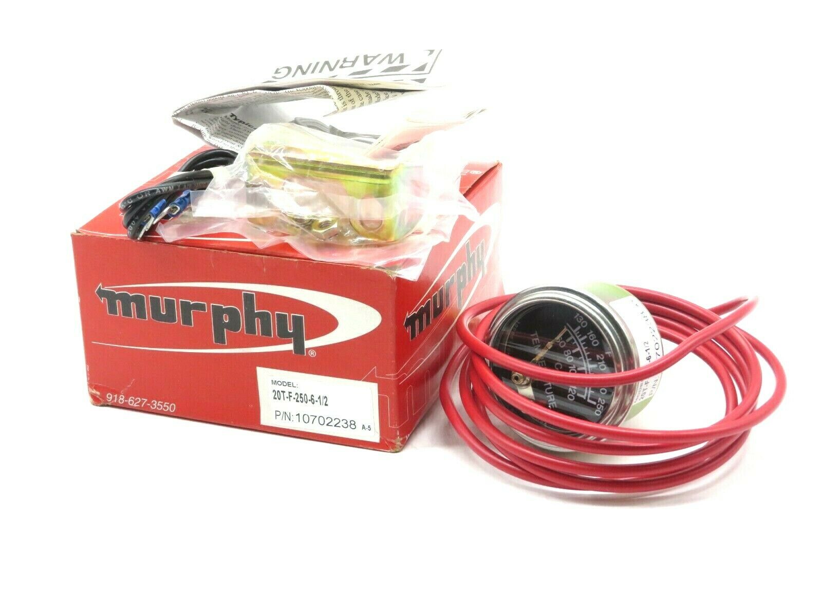 NEW MURPHY 20T-F-250-6-1/2 TEMPERATURE SWICHGAGE 10702238 20TF250612 ...