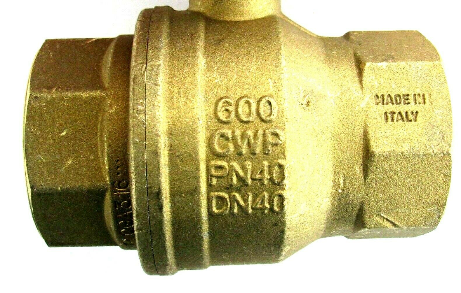 NEW RUBINC CW617N BALL VALVE 1-1/2" S95 600 CWP PN40 DN40 - SB ...