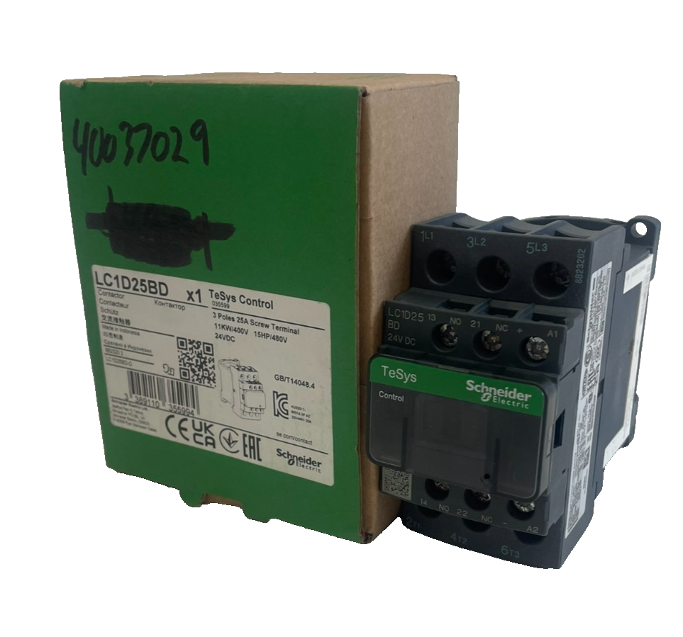 NEW SCHNEIDER ELECTRIC LC1D25BD CONTACTOR 3 POLE 25 AMP 24VDC - SB ...