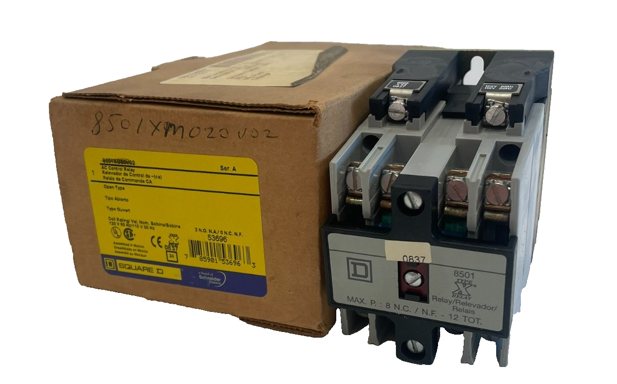 NEW SQUARE D 8501XO20 V02 AC CONTROL RELAY SER A - SB Industrial Supply ...