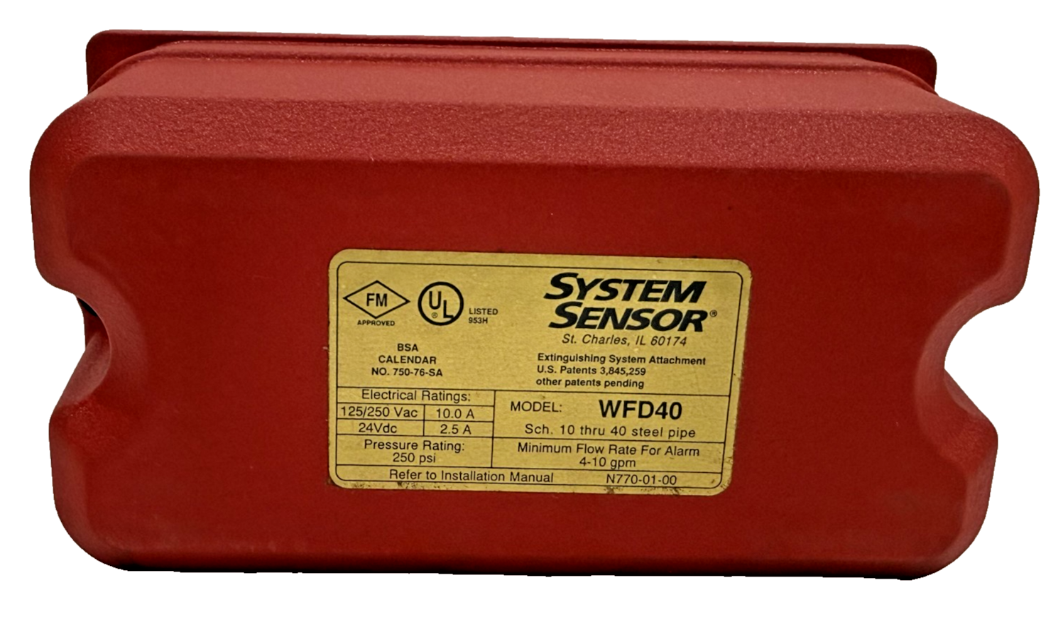 NEW SYSTEM SENSOR WFD40 WATERFLOW DETECTOR 4" - SB Industrial Supply, Inc.