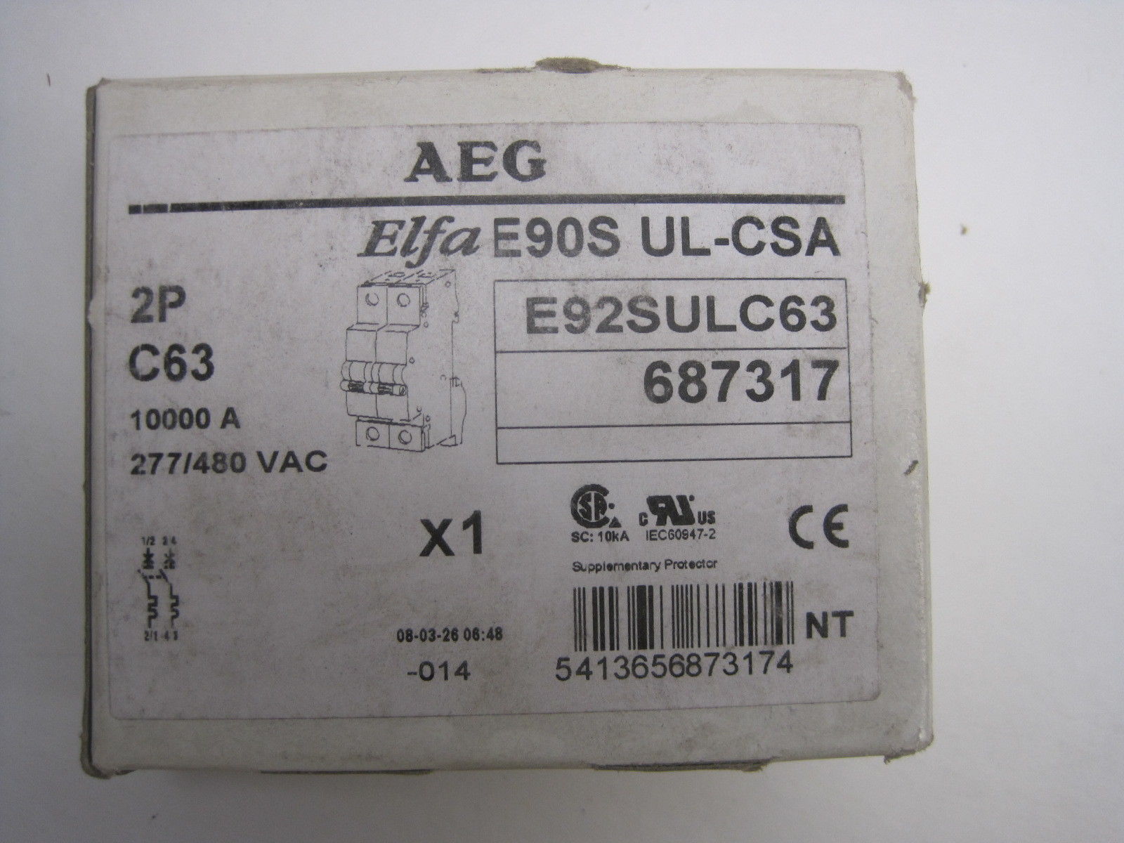 New AEG Elfa E90S-UL-CSA Circuit Breaker E90SULCSA - SB Industrial ...