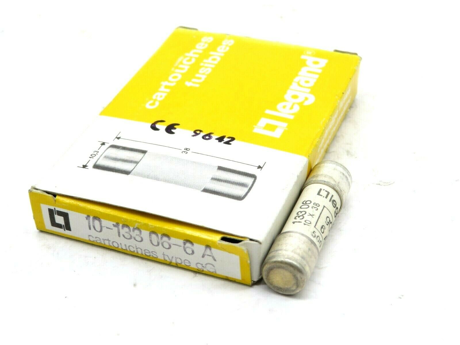 10 NEW LEGRAND 10-13306-6A FUSE 6AMP 500V TYPE GG 10133066A - SB ...