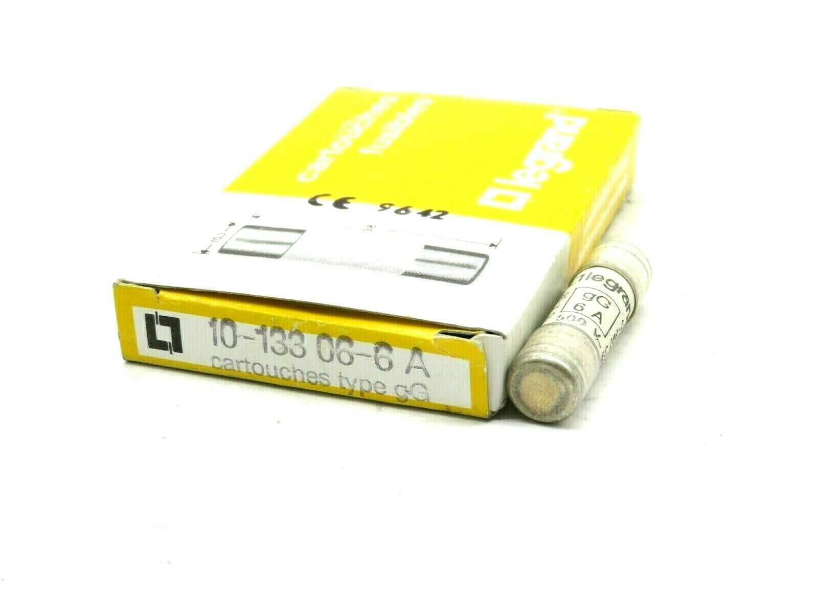 10 NEW LEGRAND 10-13306-6A FUSE 6AMP 500V TYPE GG 10133066A - SB ...