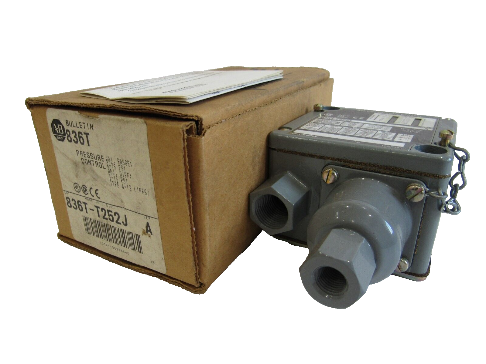 ALLEN BRADLEY 836T-T252J PRESSURE CONTROL SERIES A 836TT252J NEW ...