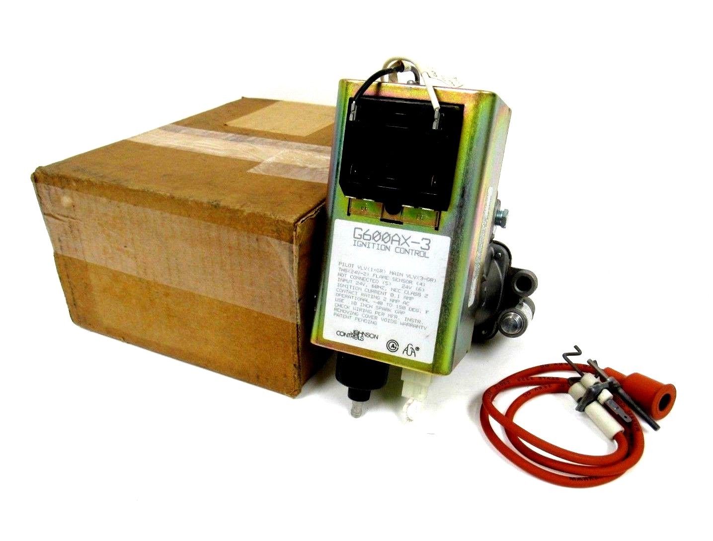 NEW JOHNSON CONTROLS G600AX-3 IGNITION MODULE WITH Y75RJ-1 SENSOR ...