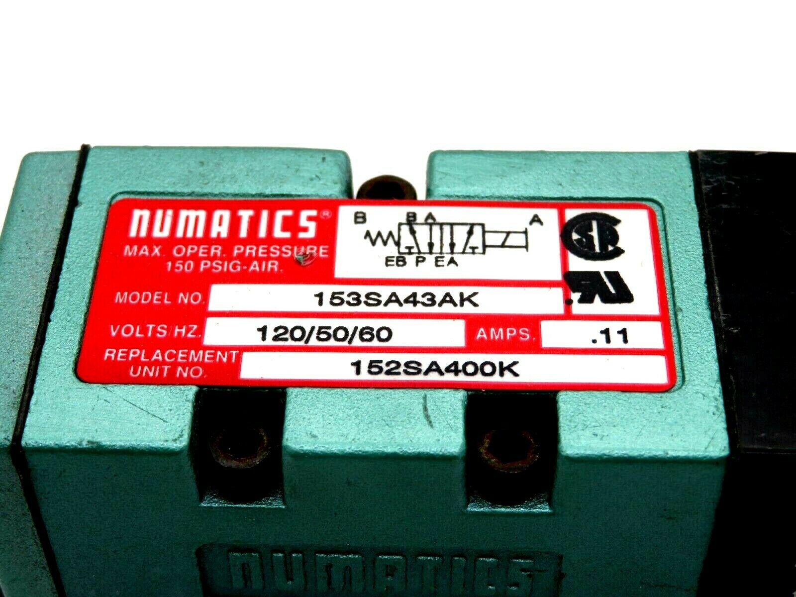 NEW NUMATICS 153SA43AK SOLENOID VALVE - SB Industrial Supply, Inc.