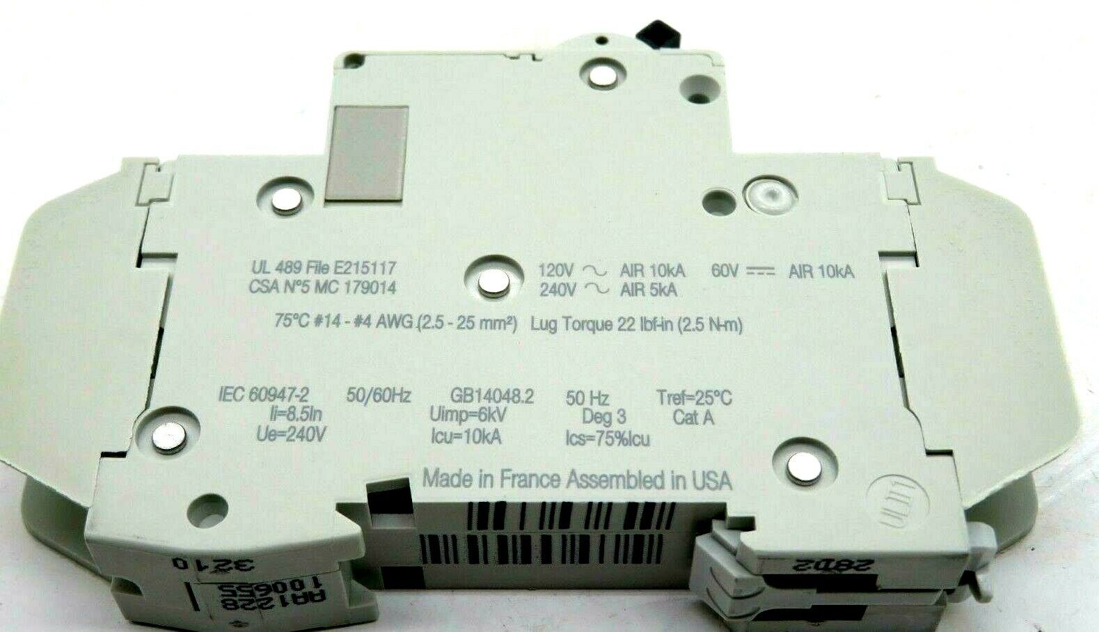 NEW SCHNEIDER ELECTRIC 60106 MINIATURE CIRCUIT BREAKER 1P 5AMP - SB ...
