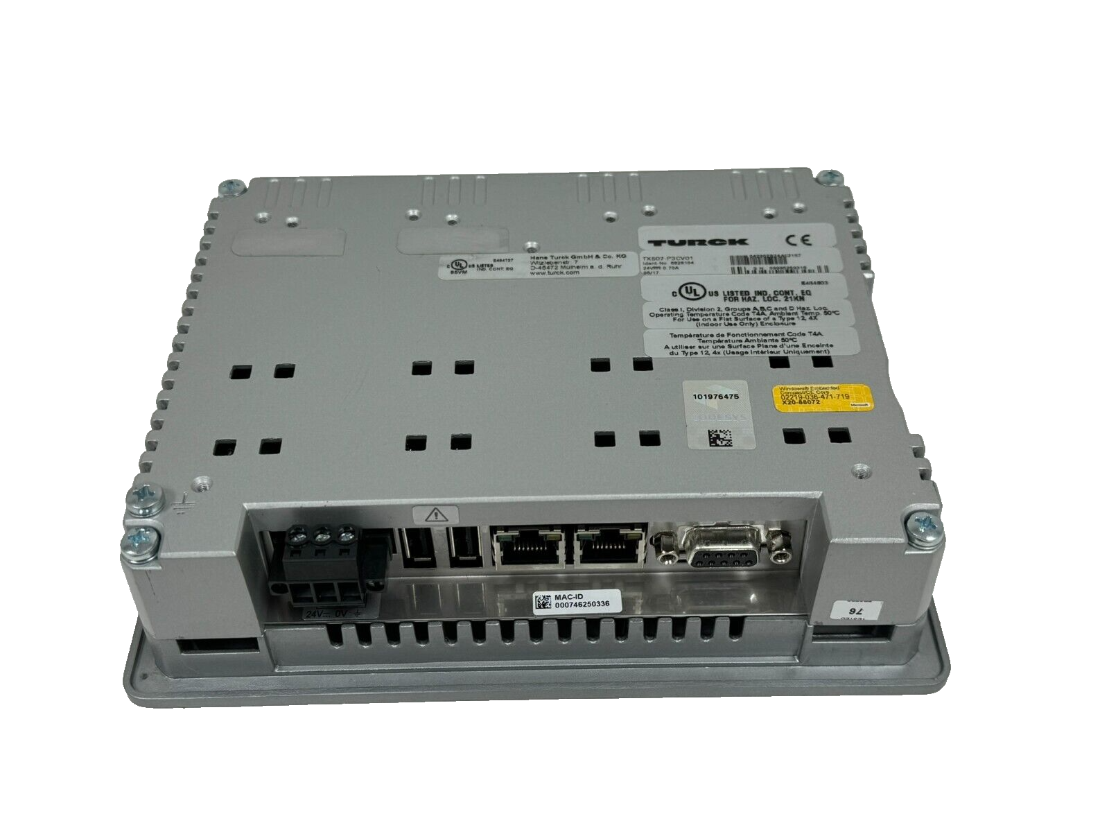 USED TURCK TX507-P3CV01 CODESYS 3 OPERATOR PANEL 6828104 - SB ...