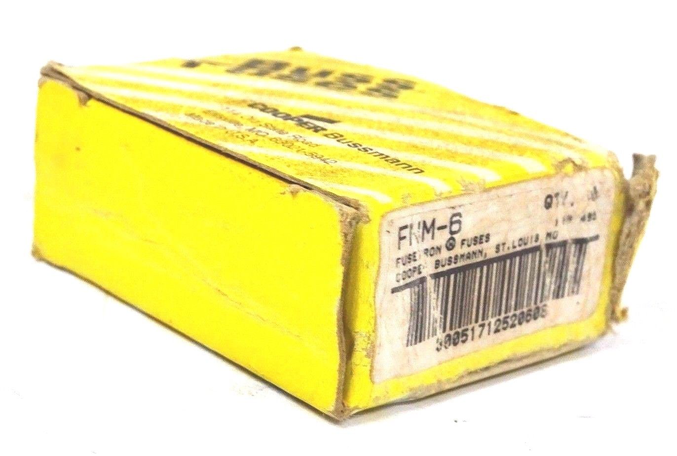 LOT OF 10 NEW COOPER BUSSMANN FNM-6 FUSES - SB Industrial Supply, Inc.