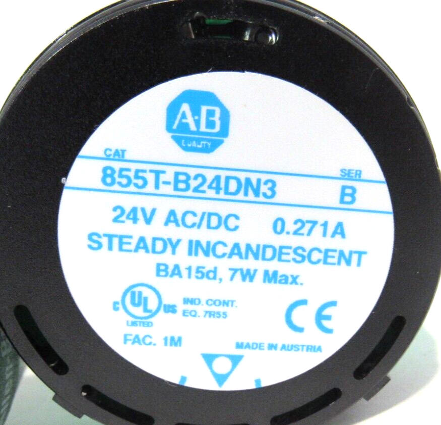 NEW ALLEN BRADLEY 855T-BPM25 MOUNTING BASE W/ 855T-B24DD4 & 855T-B24DN3 ...