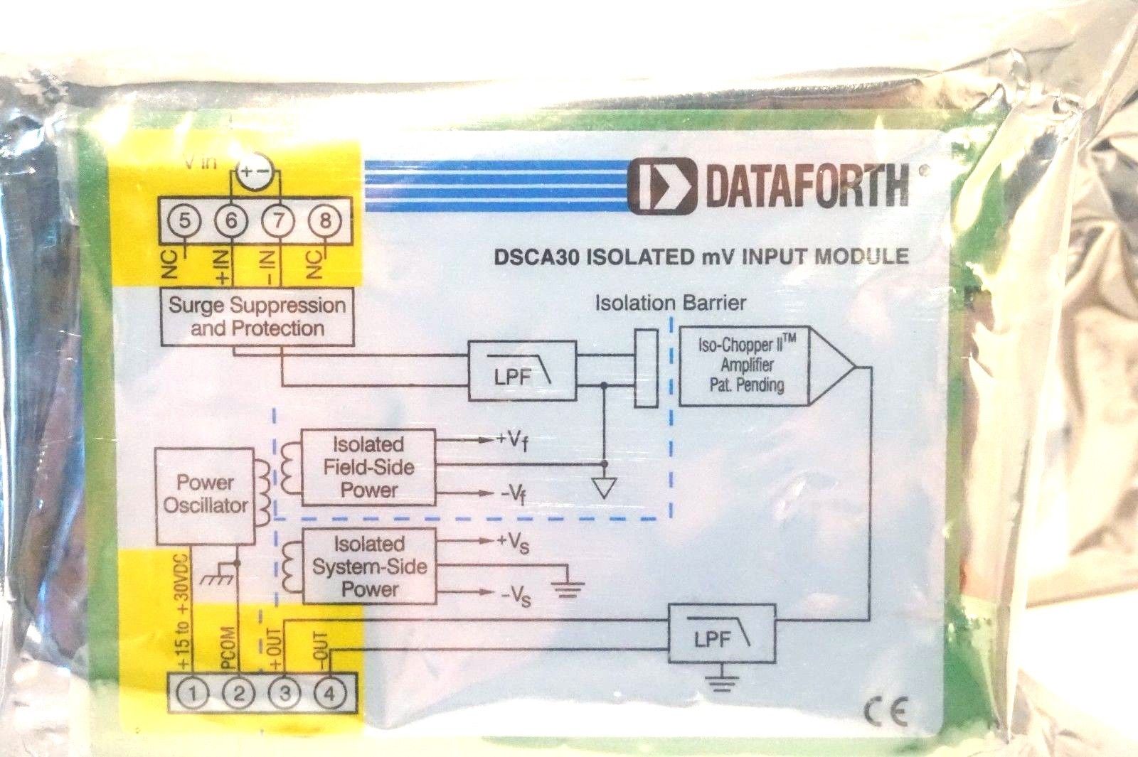 NEW DATAFORTH DSCA30-02 SIGNAL CONDITIONING MODULE DSCA3002 - SB Industrial Supply, Inc.
