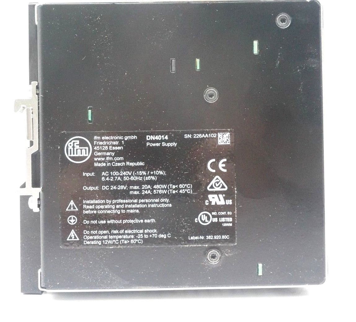 NEW IFM ELECTRONIC DN4014 POWER SUPPLY AC 100-240V OUTPUT DC 24V 20A ...