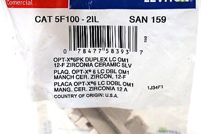 NEW LEVITON 5F100-2IL OPT-X DUPLEX LC OM1 5F1002IL - SB Industrial ...