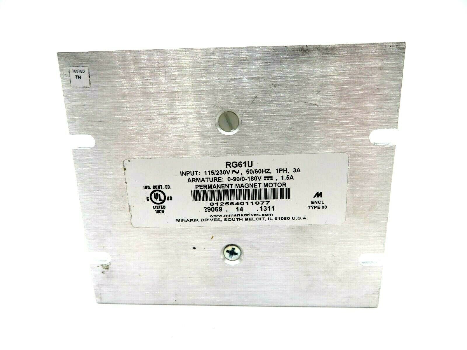 NEW MINARIK DRIVES RG61U DC DRIVE - SB Industrial Supply, Inc.