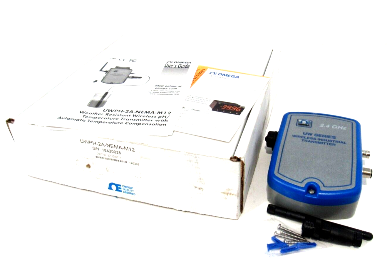 NEW OMEGA ENGINEERING UWPH-2A-NEMA-M12 WIRELESS TRANSMITTER ...