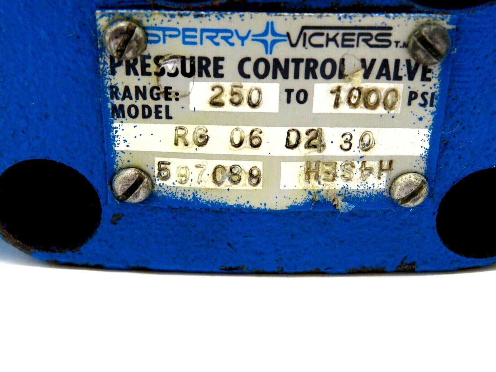 NEW VICKERS RG-06-D2-30 PRESSURE CONTROL VALVE RG06D230 - SB Industrial ...