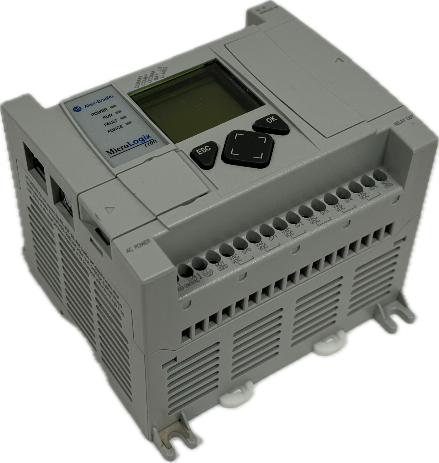 USED ALLEN BRADLEY 1763-L16BWA MICROLOGIX 1100 CONTROLLER SER. B FW: 11 ...