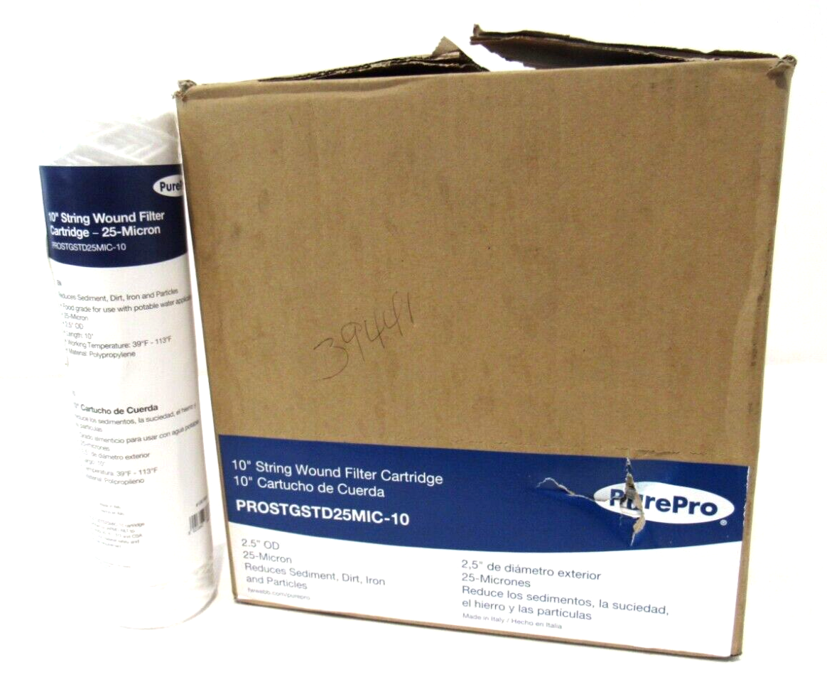 BOX OF 16 NEW PUREPRO PROSTGSTD25MIC-10 FILTER CARTRIDGES - SB Industrial Supply, Inc.
