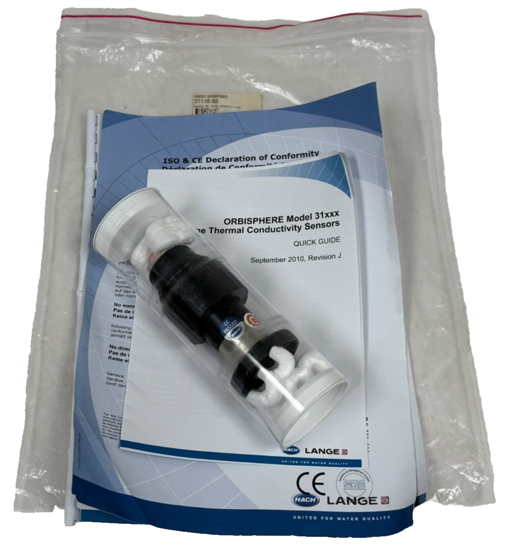 NEW HACH 31110.02 ORBISPHERE IN-LINE THERMAL CONDUCTIVITY SENSOR - SB ...