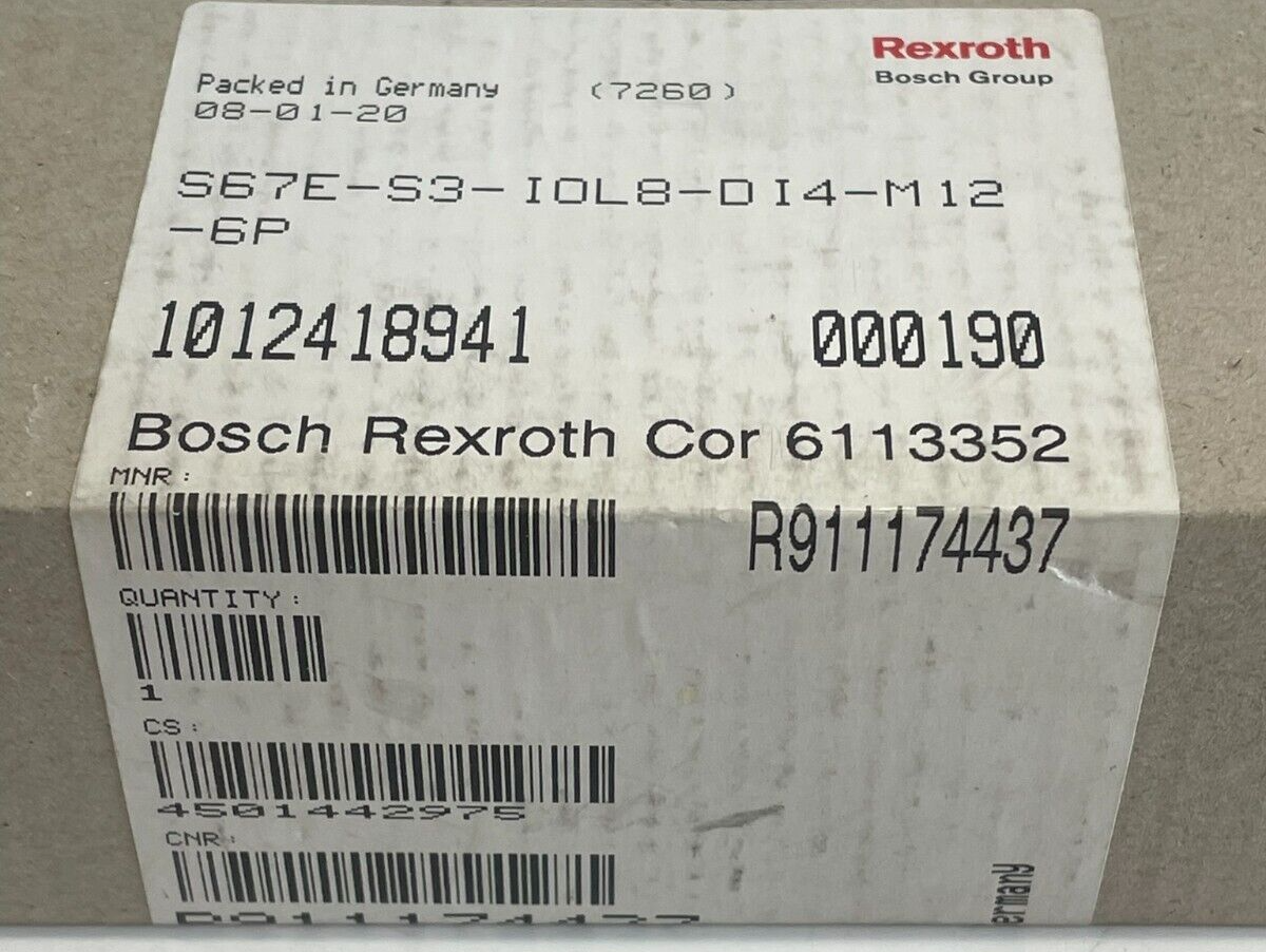NEW SEALED REXROTH BOSCH GROUP R911174437 I/O LINK - SB Industrial Supply, Inc.