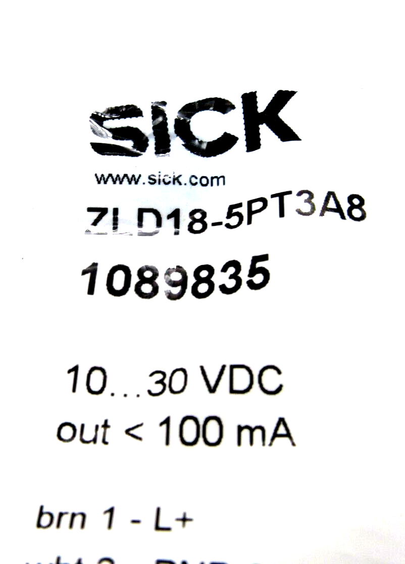NEW SICK ZLD18-5PT3A8 SENSOR W/ MOUNTING BRACKET 1089835 ZLD185PT3A8 ...