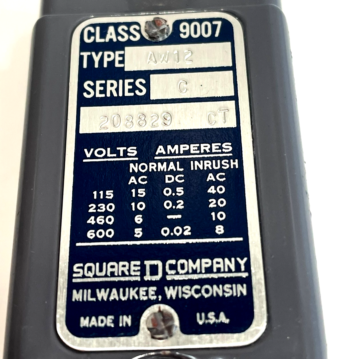 NEW SQUARE D 9007-AW12 LIMIT SWITCH SER. C 9007AW12 - SB Industrial ...