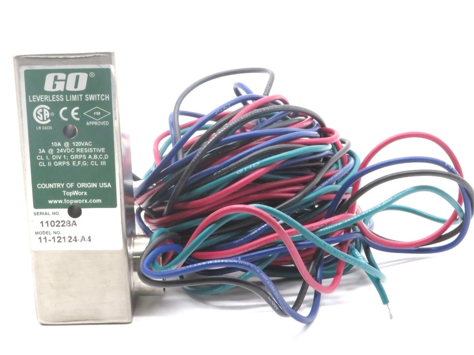 NEW TOPWORK 11-12124-A4 LEVERLESS LIMIT SWITCH 1112124A4 - SB ...