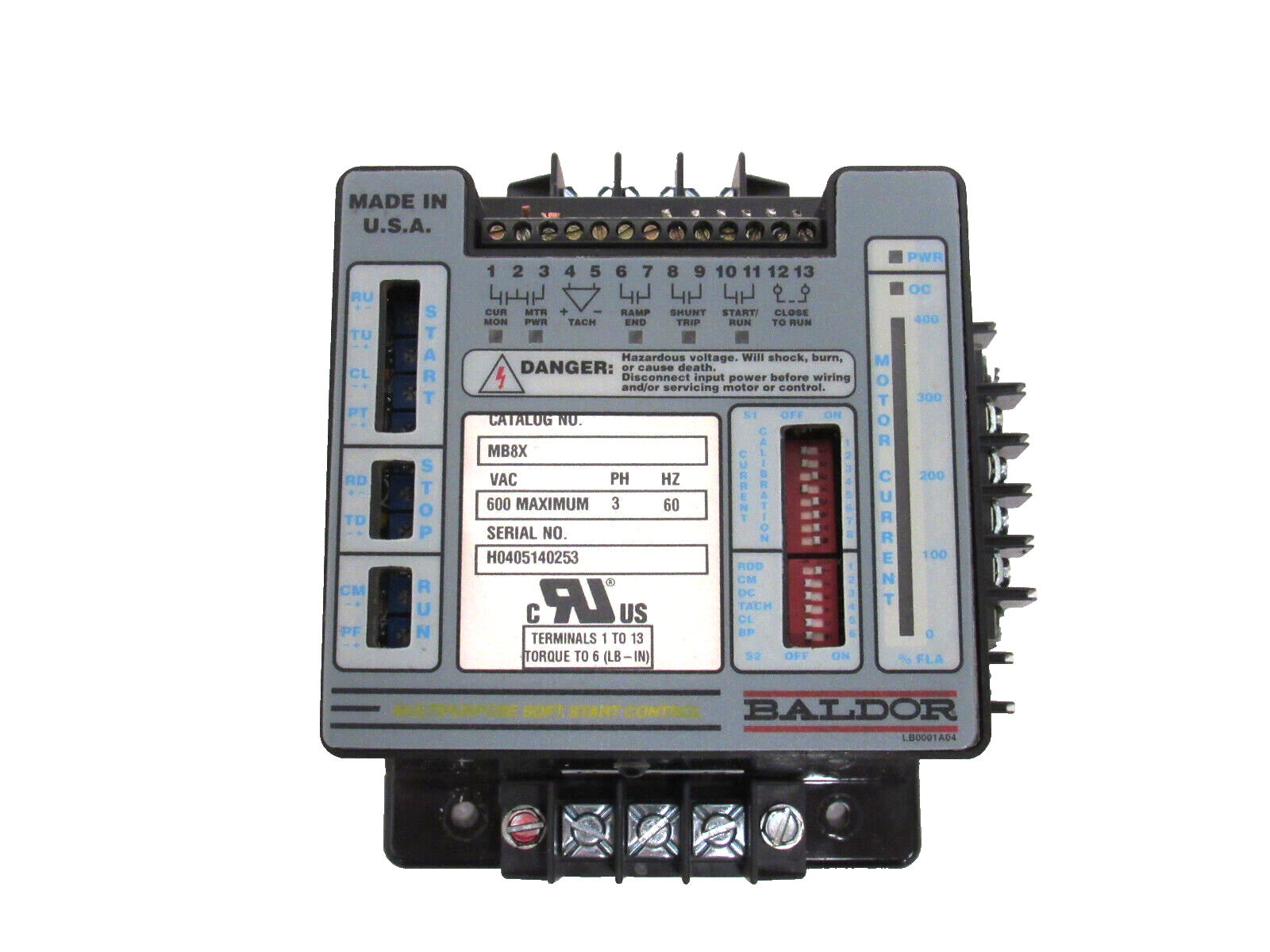 USED BALDOR MB8X MOTOR CONTROL SOFT START - SB Industrial Supply, Inc.