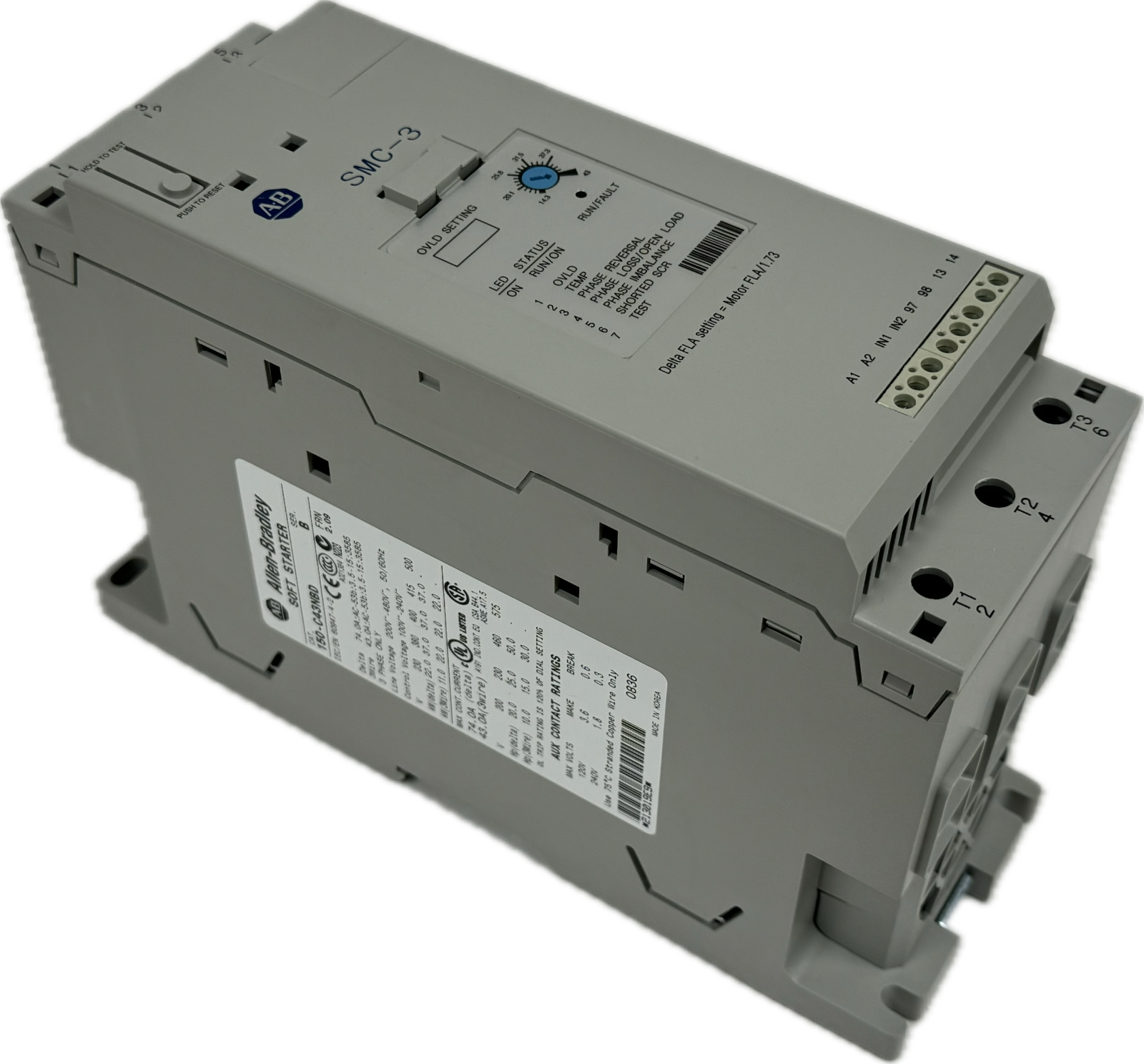ALLEN BRADLEY 150-C43NBD SOFT STARTER SER.B FRN: 2.09 150C43NBD NEW ...