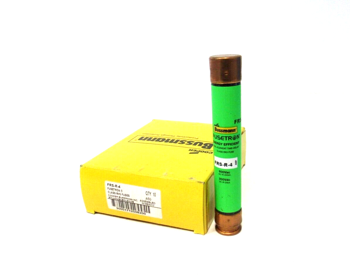 BOX OF 10 NEW BUSSMANN FRS-R-4 FUSES FRSR4 - SB Industrial Supply, Inc.