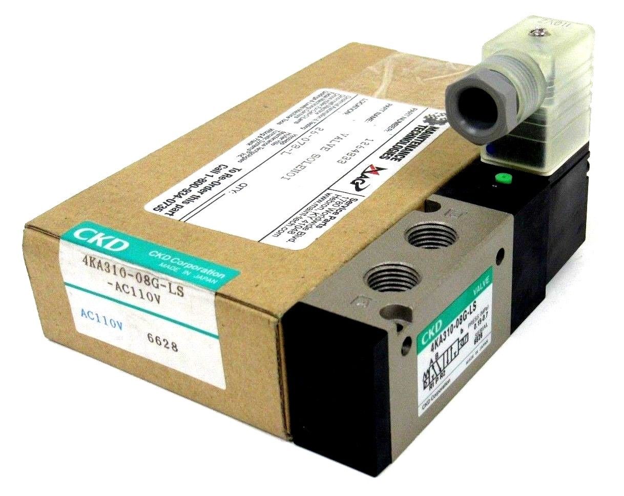 NEW CKD 4KA310-08G-LS SOLENOID VALVE 4KA31008GLS - SB Industrial Supply ...
