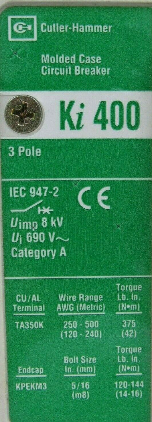 NEW CUTLER HAMMER KI3300 CIRCUIT BREAKER KI400 KT3300T – SB Industrial ...
