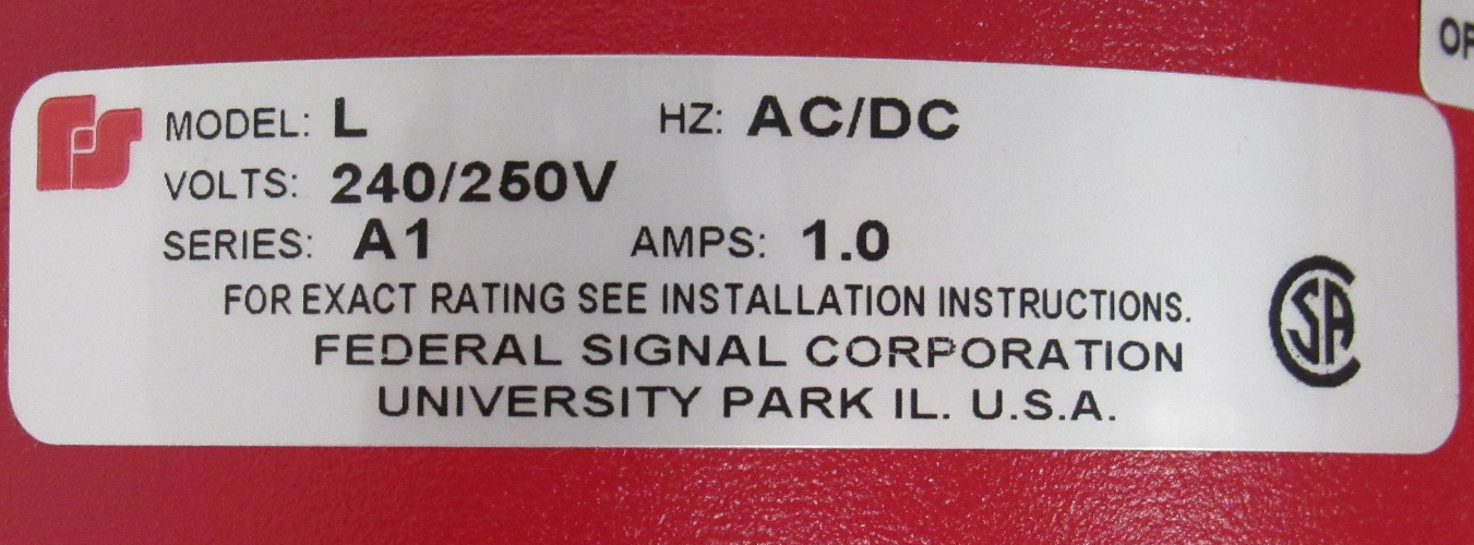 NEW FEDERAL SIGNAL L-240 HORN 240VAC L240 - SB Industrial Supply, Inc.