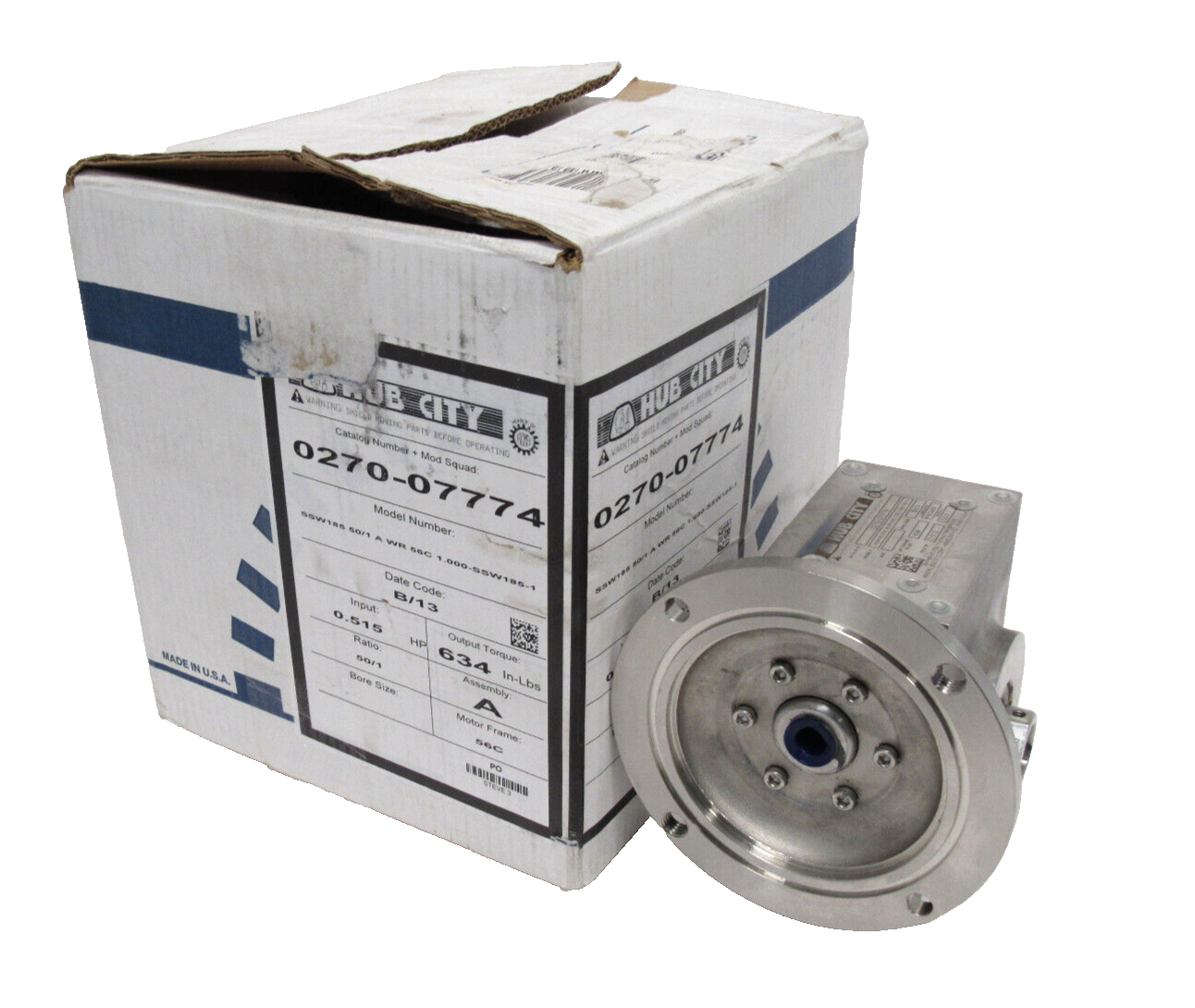 NEW HUB CITY 0270-07774 WORM GEAR DRIVE 50:1 027007774 - SB Industrial ...