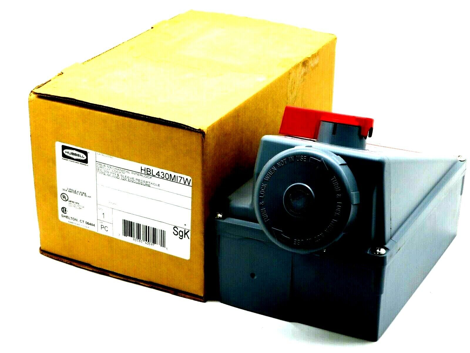NEW HUBBELL HBL430MI7W PIN AND SLEEVE RECEPTACLE 3POLE - SB Industrial ...