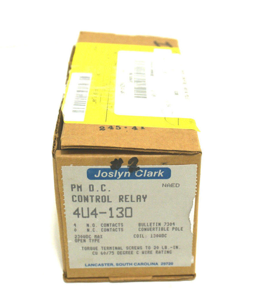 NEW JOSLYN CLARK 4U4-130 CONTROL RELAY 4U4130 - SB Industrial Supply, Inc.