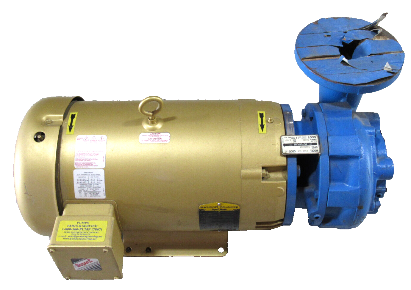NEW SCOT #55F PUMP S/F 3089K225 15HP EJMM3713T 230/460V 215JM - SB ...