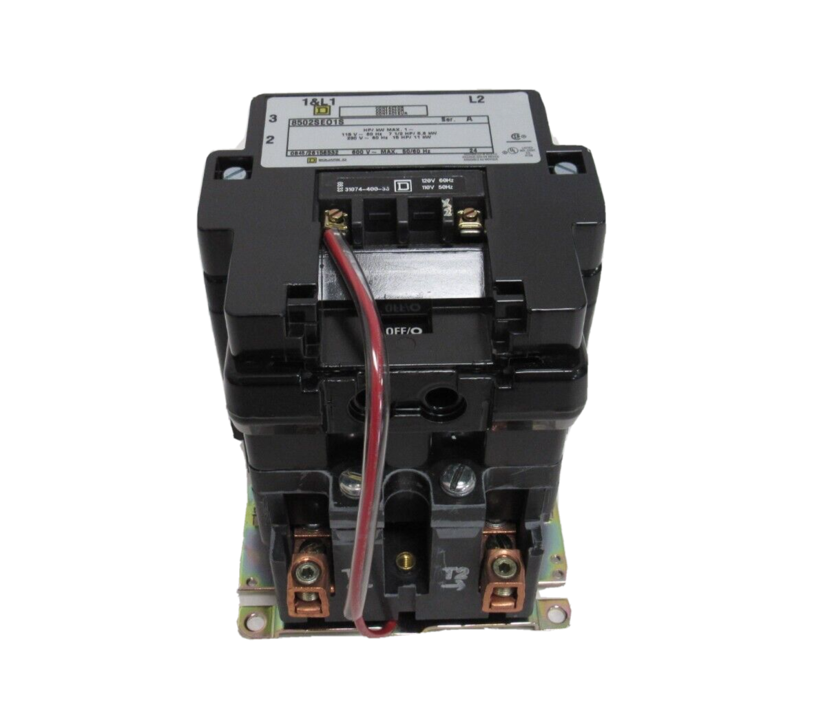 NEW SQUARE D 8502SEO1V02S CONTACTOR SIZE 3 8502SEO1S 110/120 VAC COIL ...