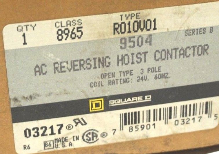 NEW SQUARE D 8965-R010V01 AC REVERSING HOIST CONTACTOR 8965R010V01 - SB ...