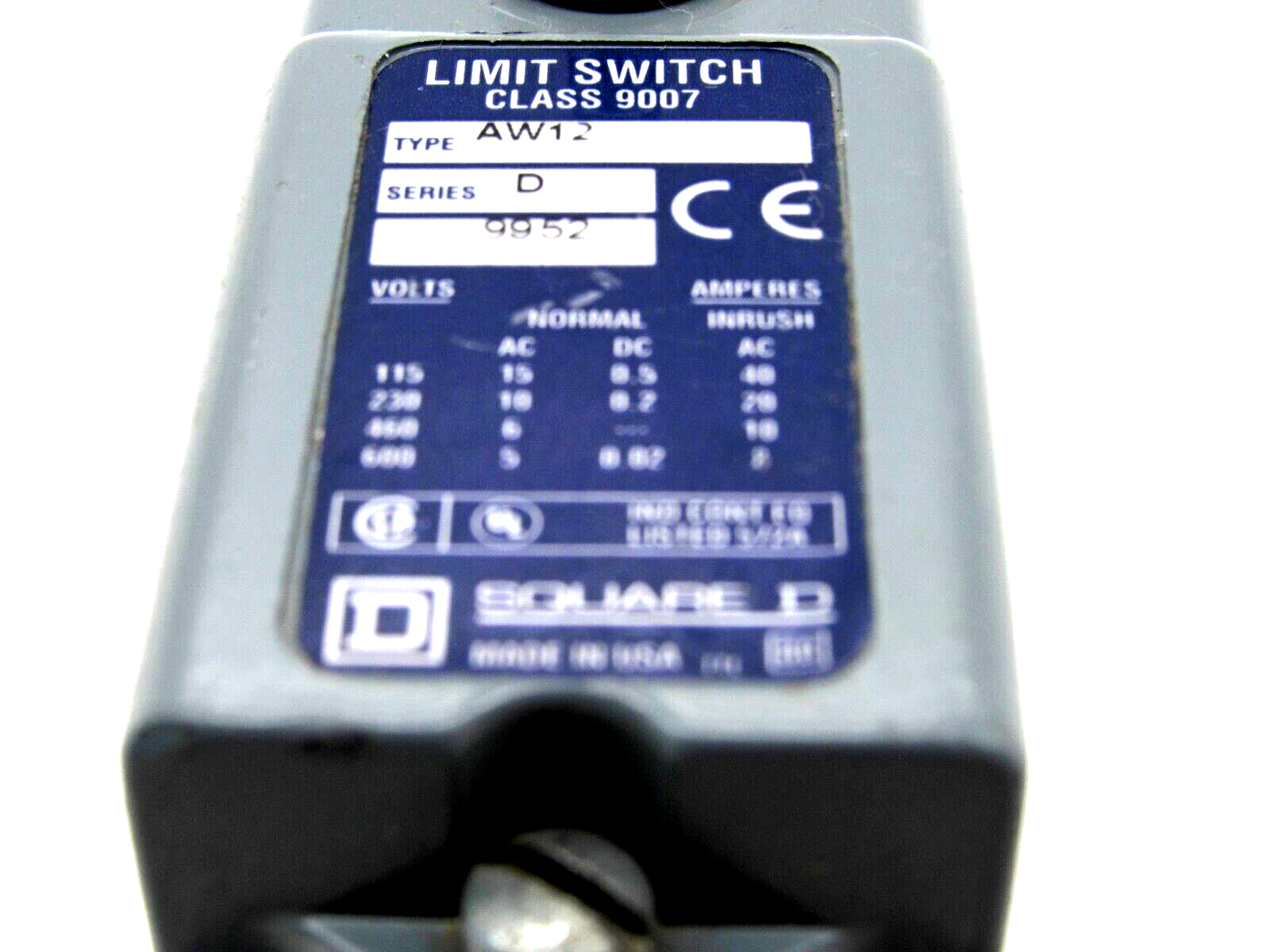 NEW SQUARE D 9007-AW12 LIMIT SWITCH 9007AW12 - SB Industrial Supply, Inc.