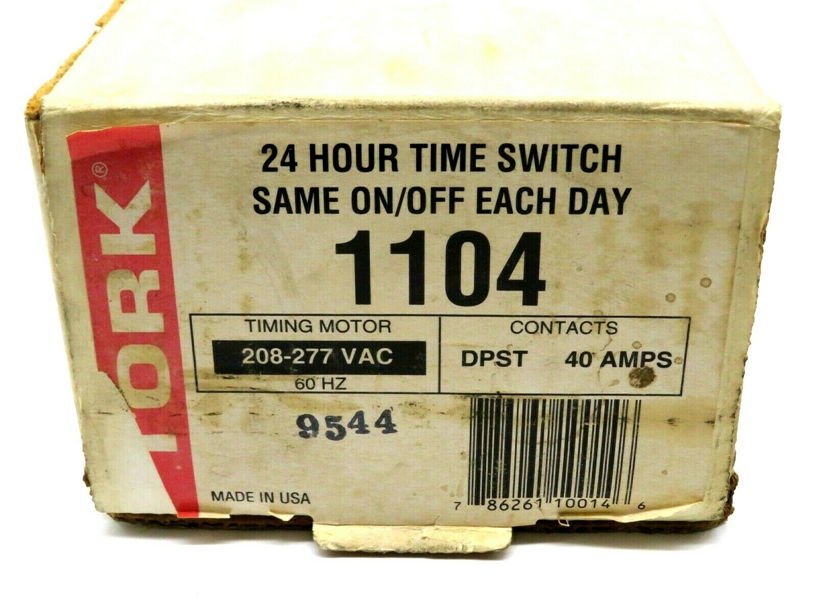 NEW TORK TIMERS 1104 TIME SWITCH 40AMP 208/277V - SB Industrial Supply ...